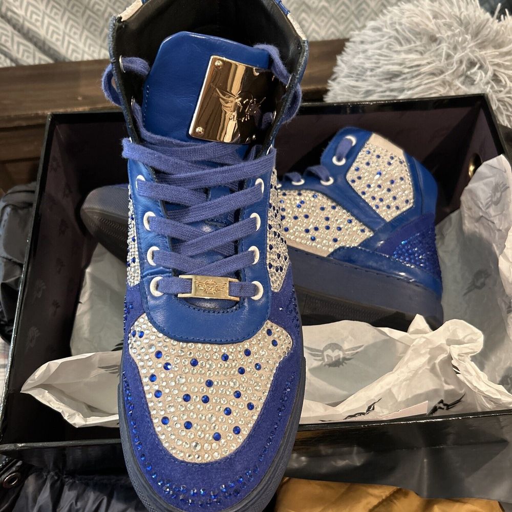 Ferrari Massari Blue Diamonds Studs & Crystals Men Sz… - Gem